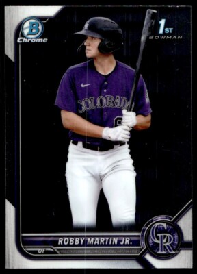 2022 Bowman Chrome Prospects Robby Martin Jr. G43 Colorado Rockies #BP ...