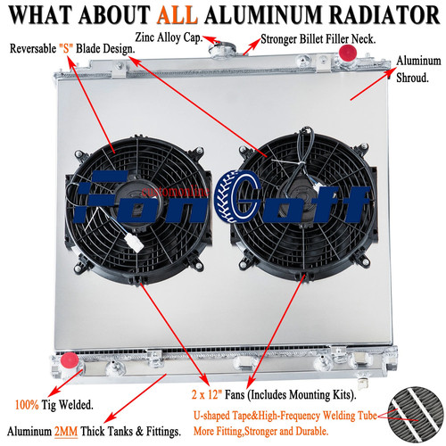 For 2005-2018 2010 Nissan Xterra Pathfinder Frontier 4.0L V6 Radiator ...