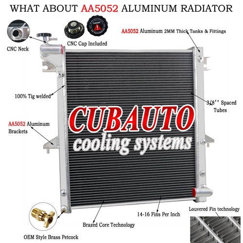 3 Rows Radiator Fits 2006-2012 Mitsubishi Triton MN/ML L200 2.5 DID ...