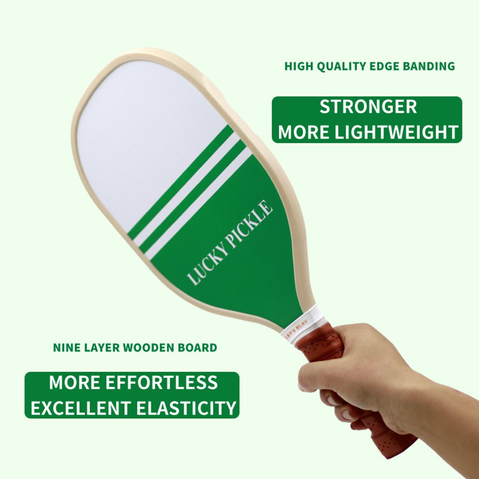 Pickleball Rackets and Ball Player Comfort Grip 4x Wooden Pickleball | eBay