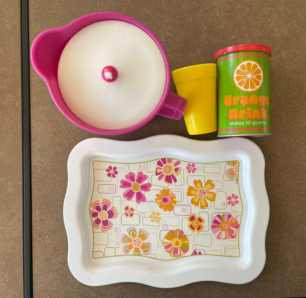 American Girl Julie’s Room Accessories Tray Orange Drink Pitcher ...