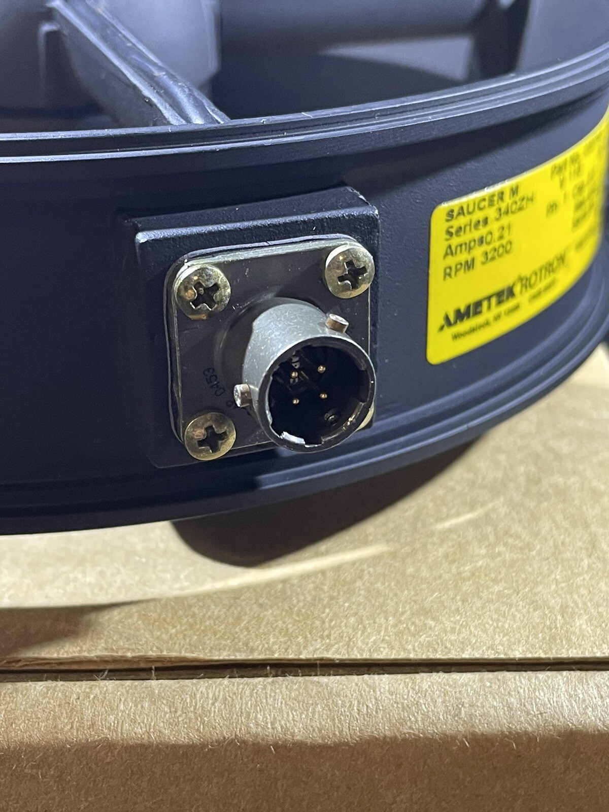 Ametek Rotron 7” Saucer Fan MILITARY 340ZH USA MIL SPEC 265 CFM HIGH ...