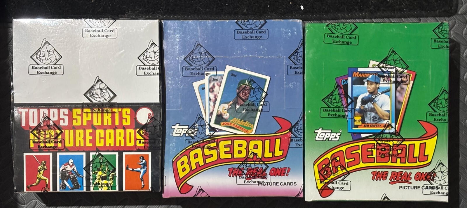 Lot Of 3 - 1987 1989 1990 Topps Rack Pack Baseball Box BBCE FASC | eBay