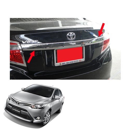 Rear Trunk Lid Cover Chrome Upper Fit Toyota Vios Belta Yaris Sedan ...
