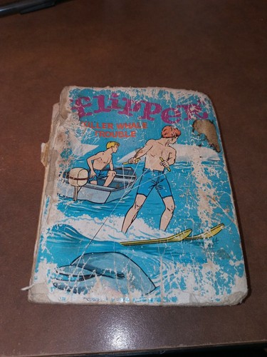1967 Flipper Killer Whale Trouble Big Little Book Whitman silver age tv ...
