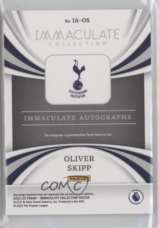 2022-23 Panini Immaculate Immaculate Auto /99 Oliver Skipp #IA-OS Auto ...