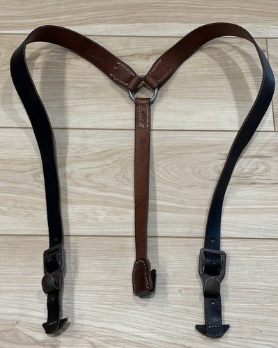 German Kriegsmarine Leather Y-Straps WWII WW2 Field Suspenders | eBay