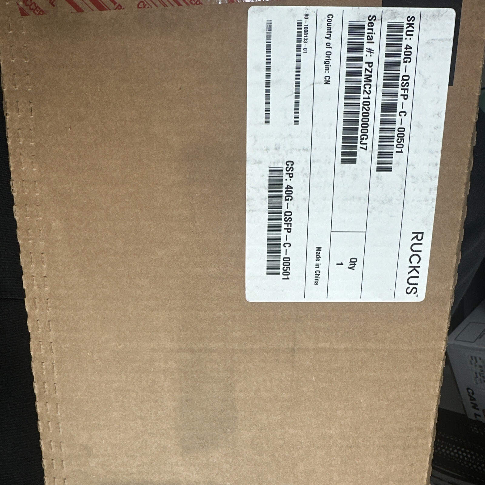 Ruckus 40G-Qsfp-C-0501 40G Base direct attach cable - 1.6 ft QSFP+ to ...