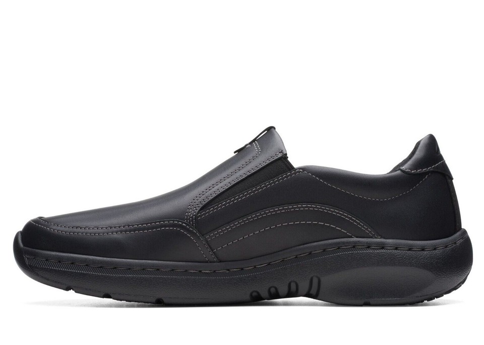 Men's Clarks Pro Step Black Leather Tumbled 261 75196 | eBay