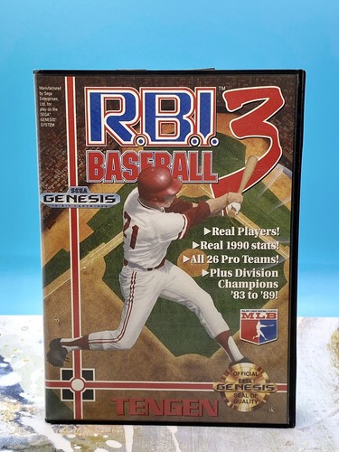 Sega Genesis R.B.I. Baseball 3 1991 Video Game (No Manuel) Tested ...