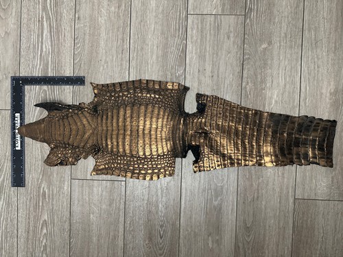 Copper Metallic Genuine Caiman Crocodile Belly Hide Leather Skin ...