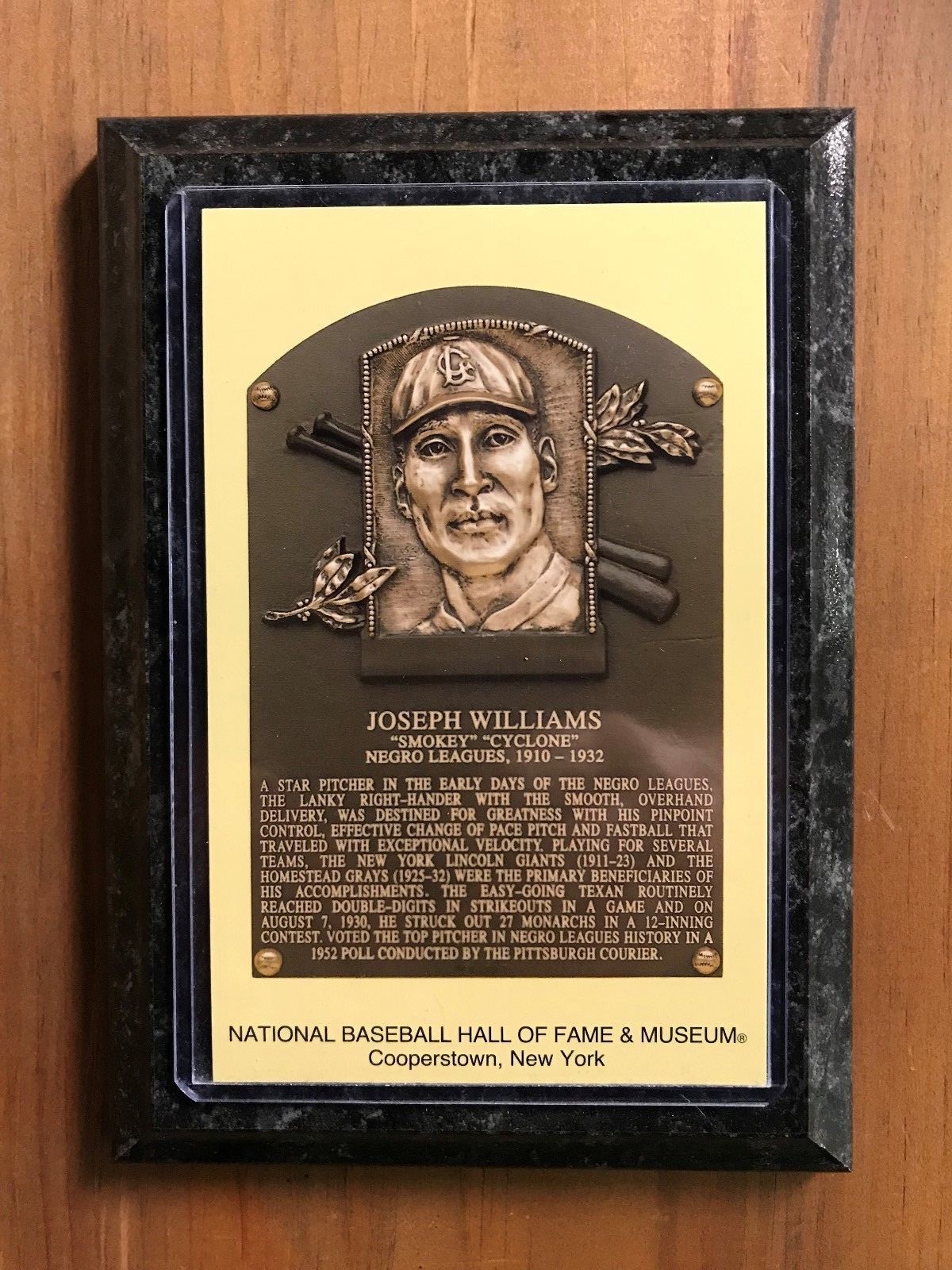 Cyclone Joe Williams- Baseball Hall of Fame Induction- Ready to Hang ...