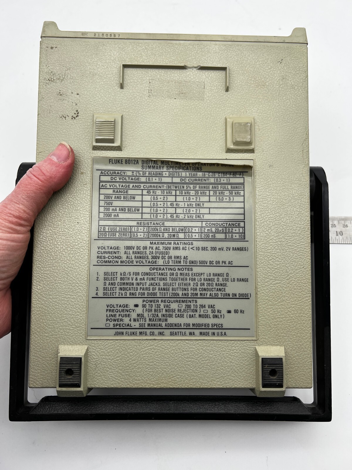 FLUKE 8012a Digital Multimeter 3.5 Digit Bench USA | eBay