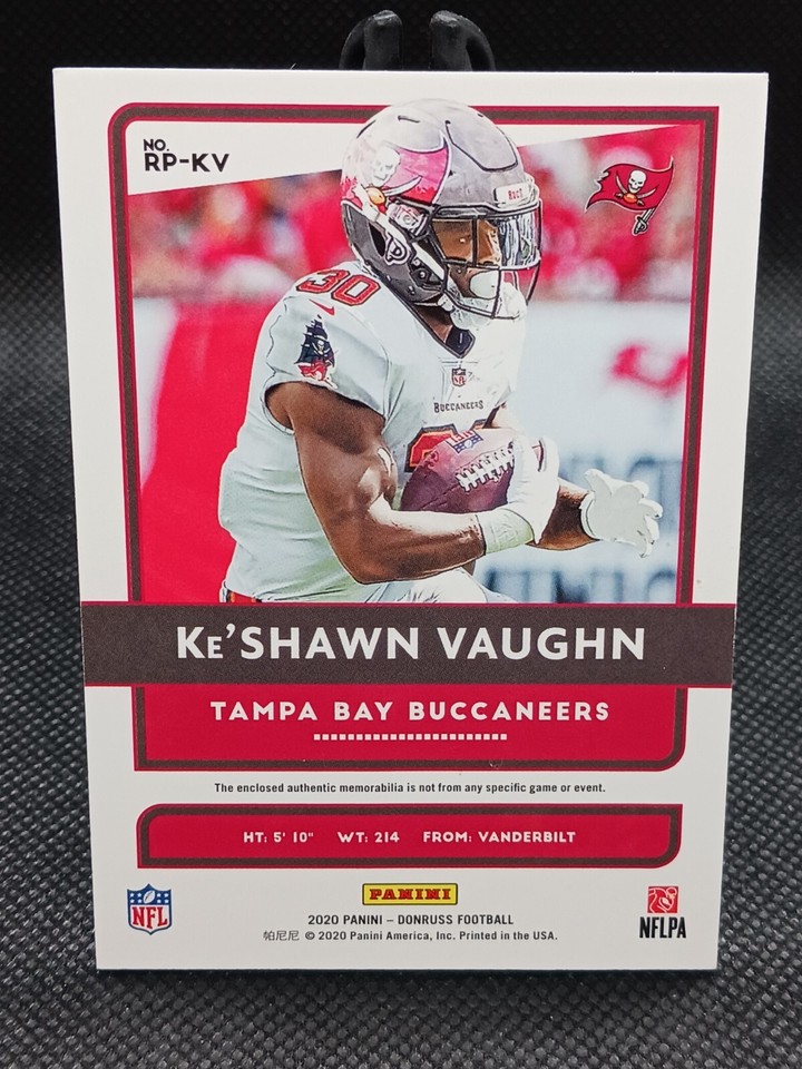 2020 Donruss Rookie Phenoms Relic - Ke'Shawn Vaughn RC #RP-KV Buccaneers | eBay
