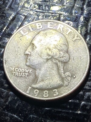 1983 Quarter With Errors P Filled In and The 9 Is Straight | eBay