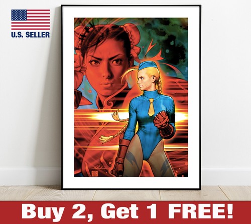 Chun Li Cammy Street Fighter Poster 18" x 24" Print Game Room Wall Art ...