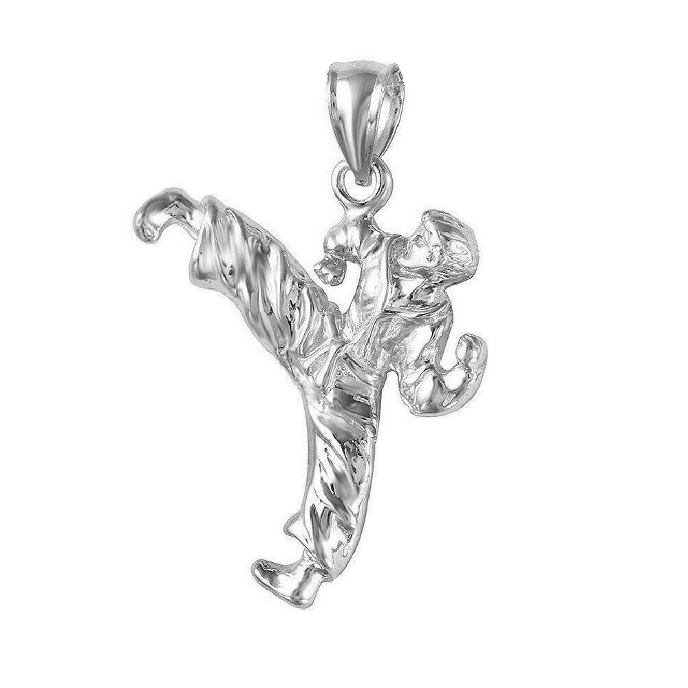 Sterling Silver Martial Arts Karate Pendant / Charm, Made in USA, Box ...