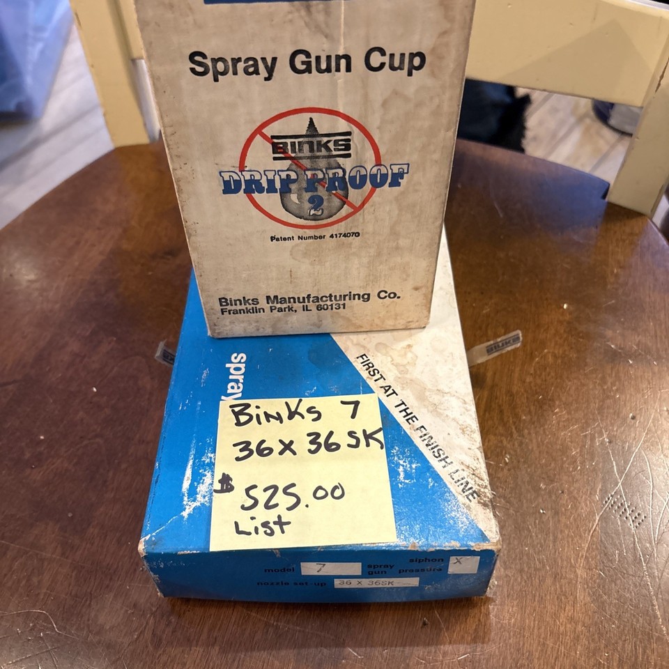Binks Model 7 Paint Spray Gun 36-36SK With 81-350 Spray Gun Cup | eBay