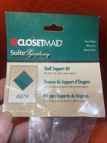 Shelf Support Kit - Closet Maid - 3 Supports (L, R, Center) & Hardware ...