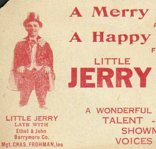 RARE 1920s Promo Card DWARF JERRY AUSTIN Actor Pornographer FREAK ...