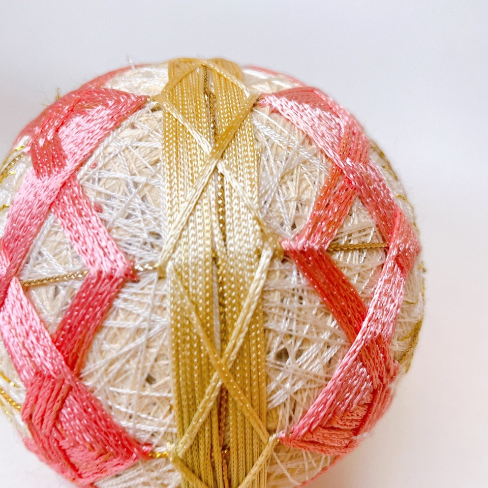 Vintage Japanese Temari Ball – Handcrafted Folk Art Embroidered ...