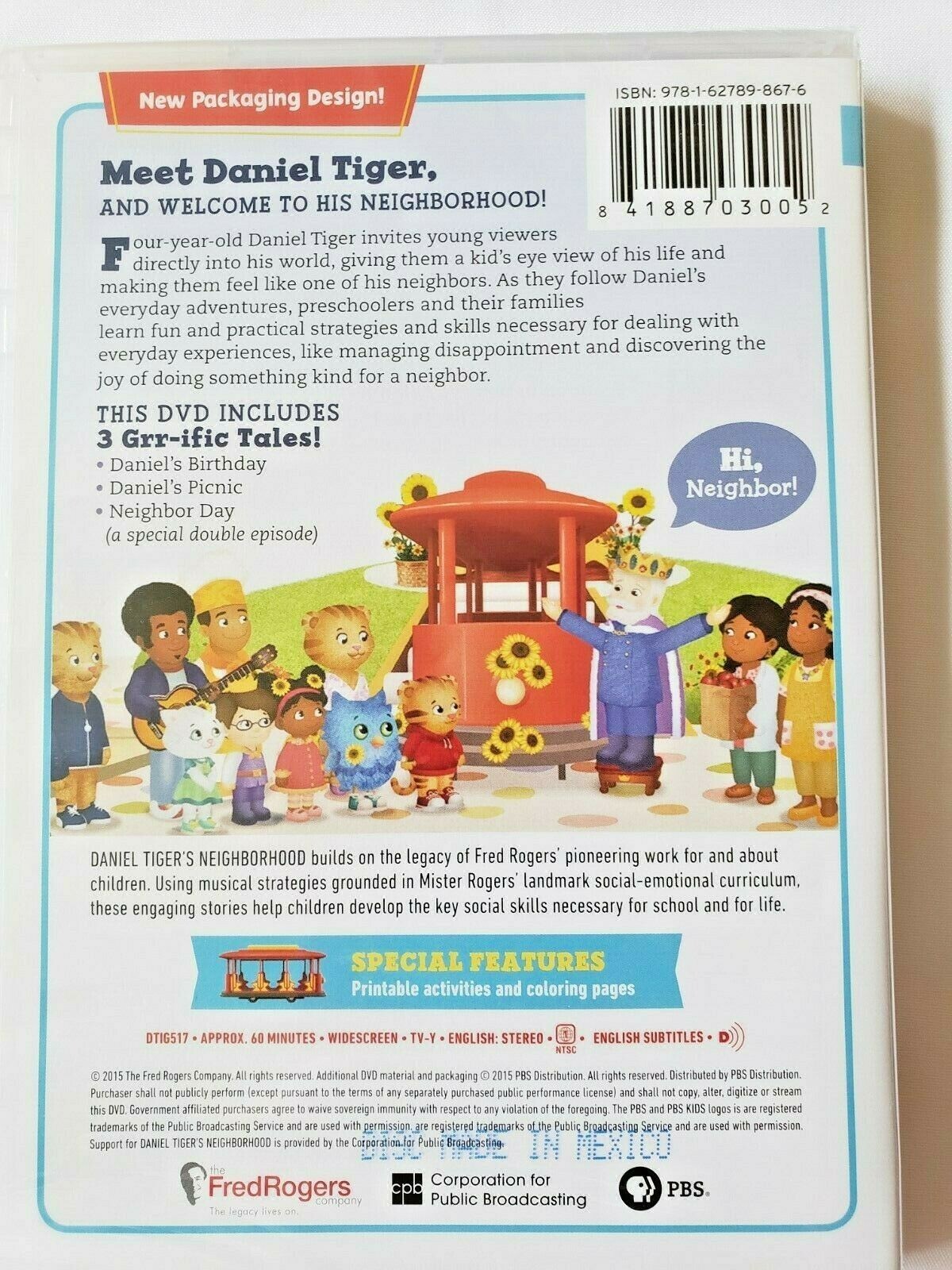 PBS Kids Daniel Tiger Welcome To The Neighborhood DVD Includes 3 ...