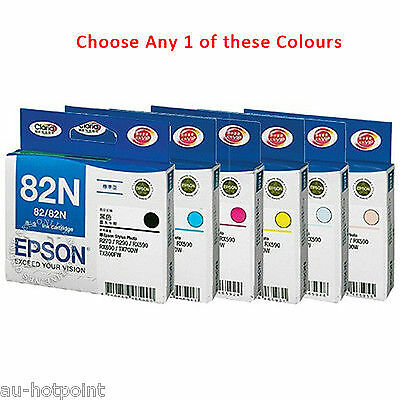Any 1x Epson Genuine 82N Ink Cartridge-> Artisan 725/730/835/837/R290 ...