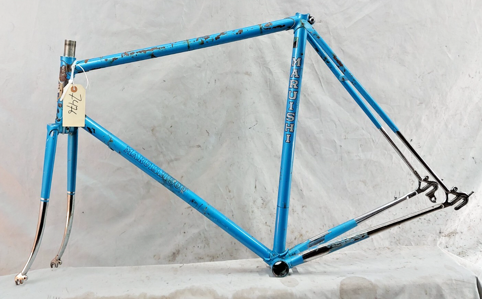 1981 Maruishi Road Bike Frame Set 58cm Large Japanese Chromoly Steel ...