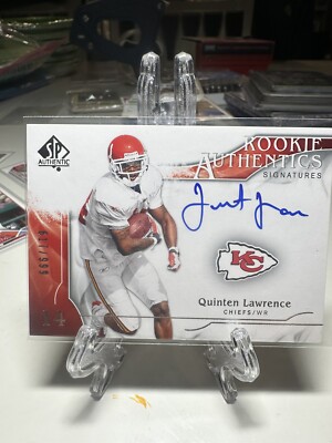 2009 SP Authentic Authentics Signatures /999 Quinten Lawrence Rookie ...