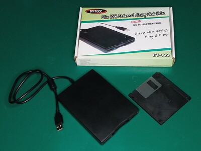 BYTECC BT-144 USB portable 3.5" 2HD floppy disk drive, tested and ...