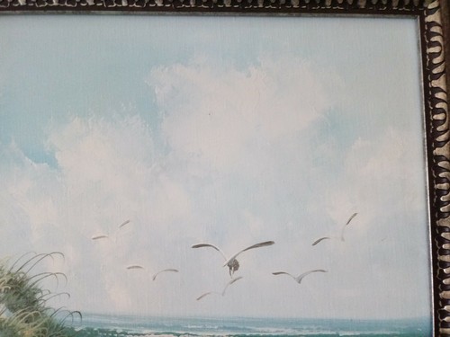 Original Oil_on_Canvas by Neil Adamson Painting Beach Grassy Dunes and ...