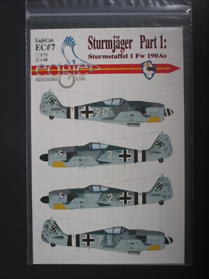 Eagle Cals 1/48th Scale Sturmjager Part 1 Decal Sheet No. EC7 | eBay