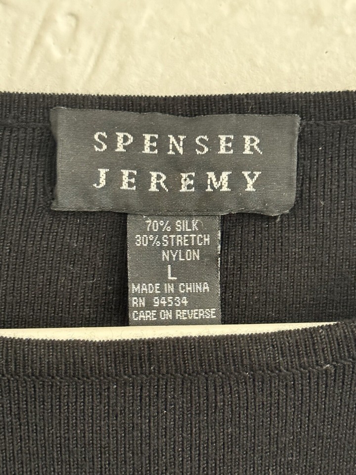 Spenser Jeremy Black Silk Blend Sweater L | eBay