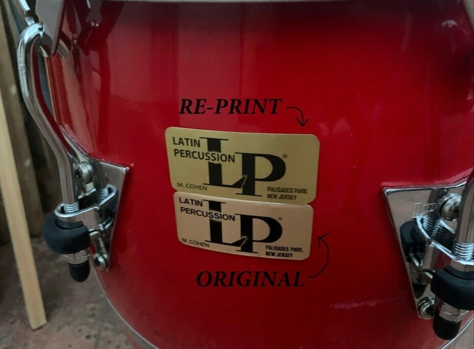 LP Latin Percussion Plates or Tag Conga Tumbadora Quinto Timbales Bata ...