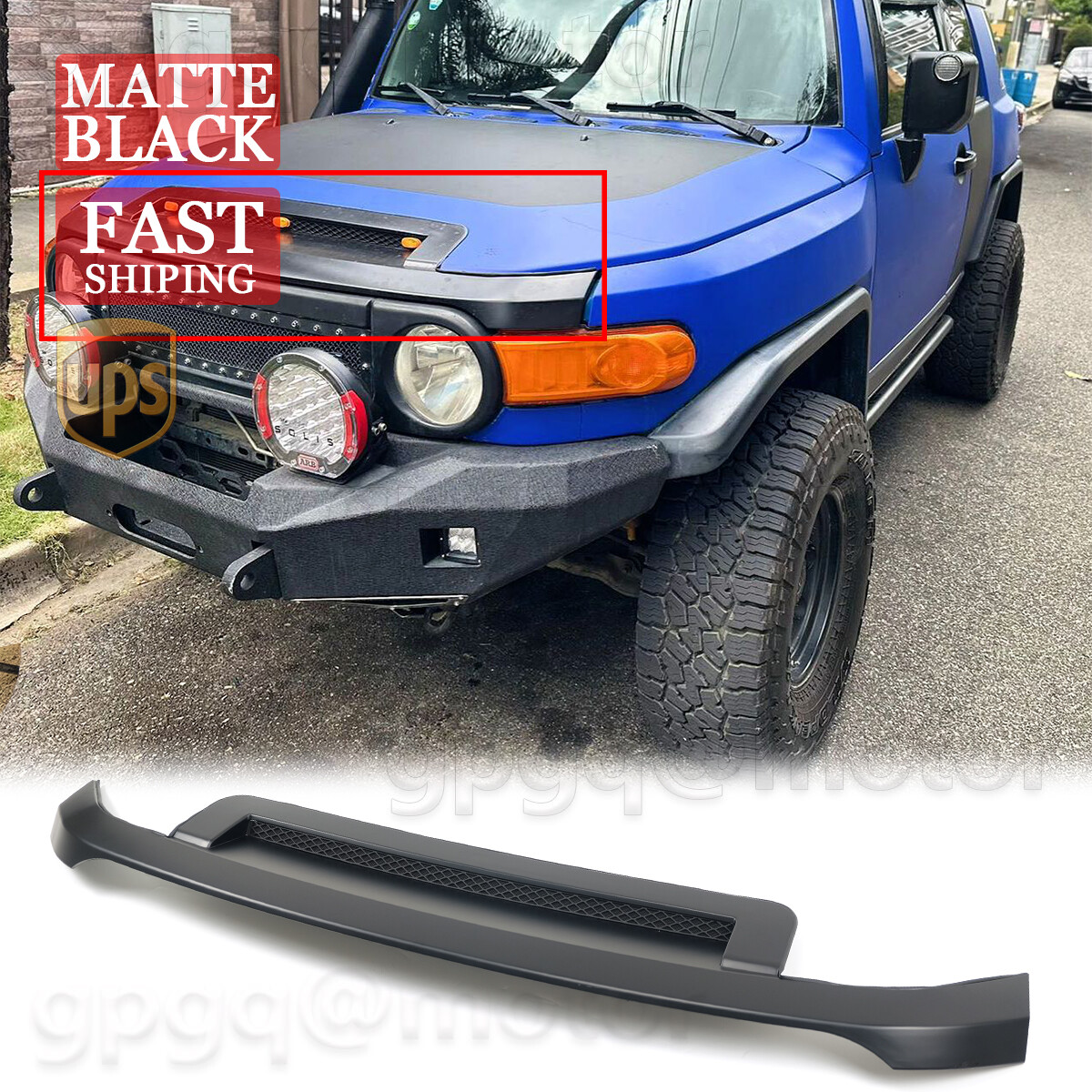 For Toyota FJ Cruiser 2007-2014 Matte Black Upper Hood Bulge Scoop ...
