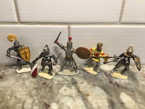 Toy Soldiers 5 Plastic 54mm Medieval Knights | eBay