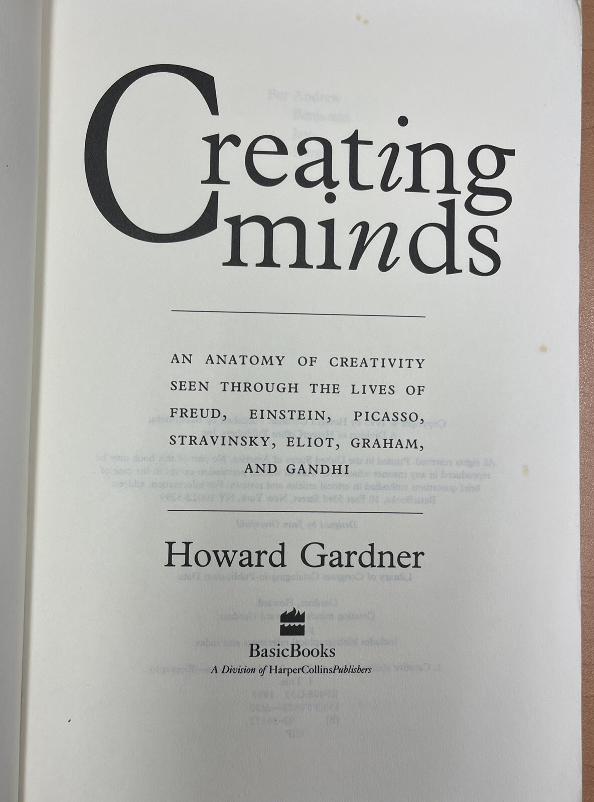 Creating Minds An Anatomy of Creativity Trade Paperback 1994 Howard ...