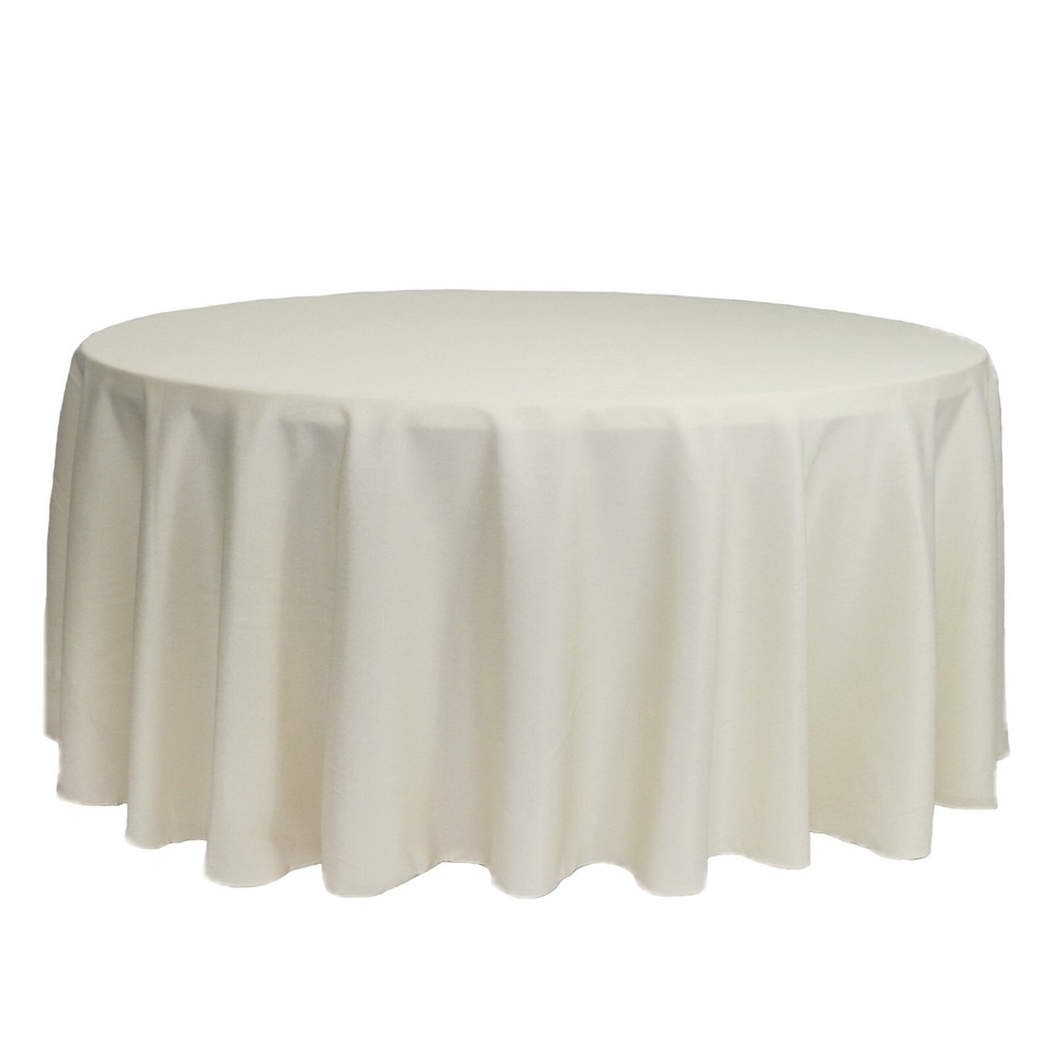 YCC Linens - 132 Inch Round Polyester Tablecloths for weddings and ...