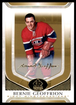 2020-21 SP Signature Edition Legends Gold Foil #35 Bernie Geoffrion ...