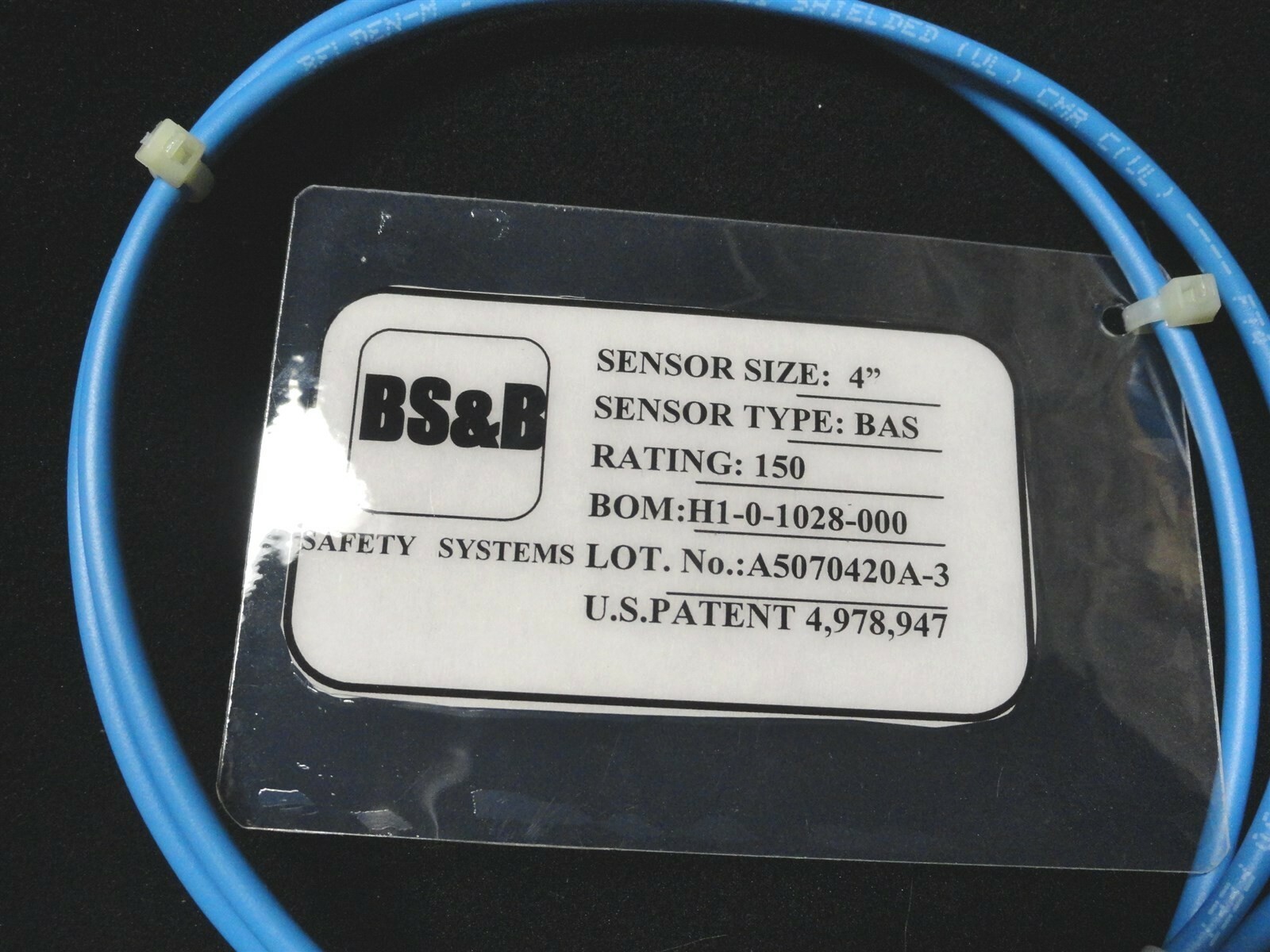 BS&B - BURST ALERT SENSOR - SIZE 4" - TYPE: BAS - BOM: H1-0-1028-000 ...