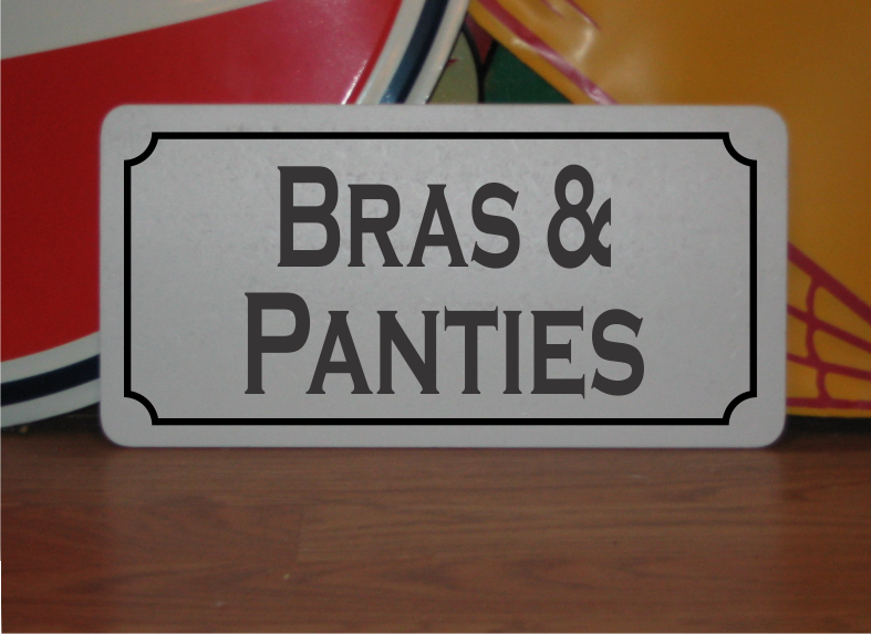 BRAS & PANTIES Metal Sign 6"x12" Vintage Design | eBay