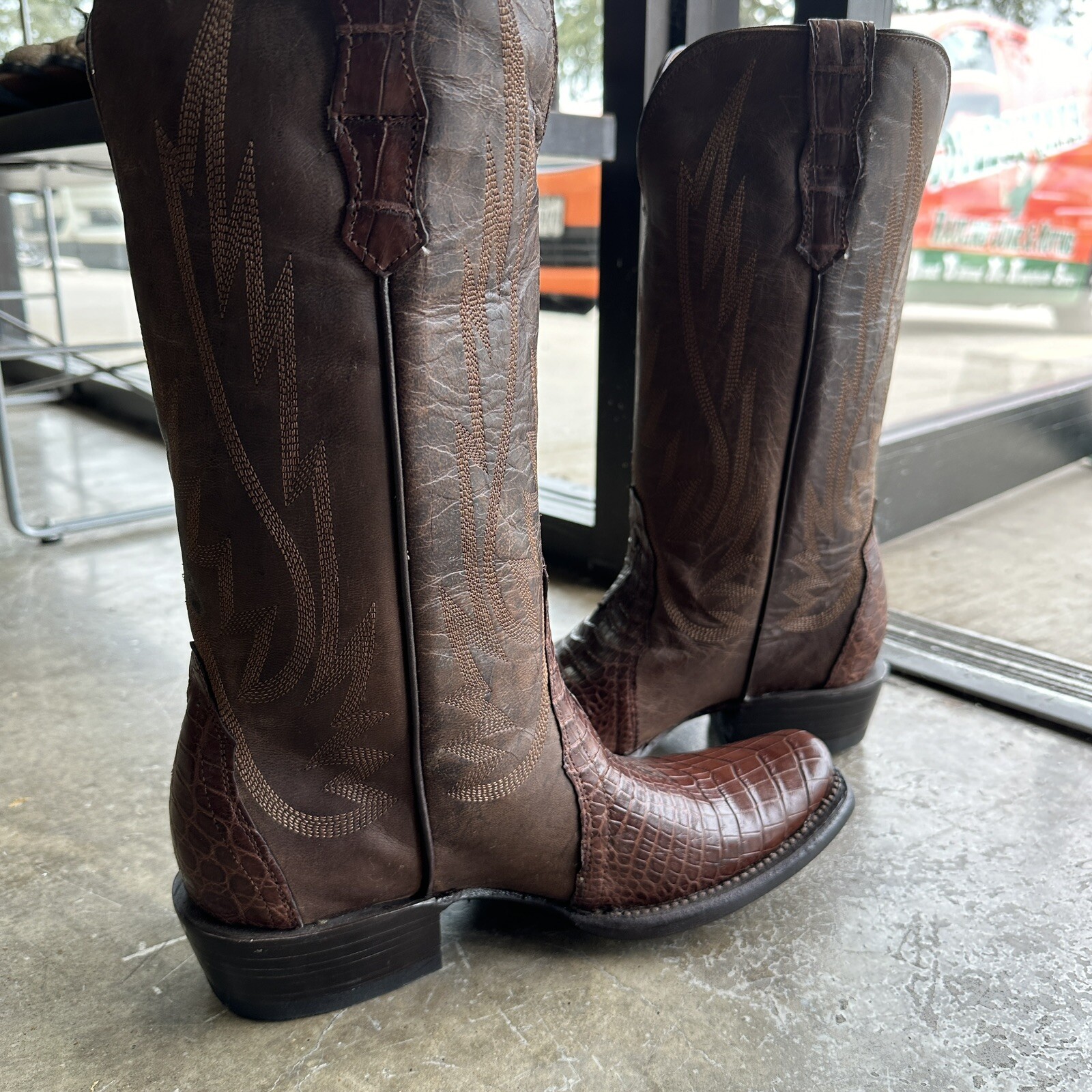 ASC Triad Nile Crocodile Chocolate Belly Handcrafted Boots Cutter Toe ...