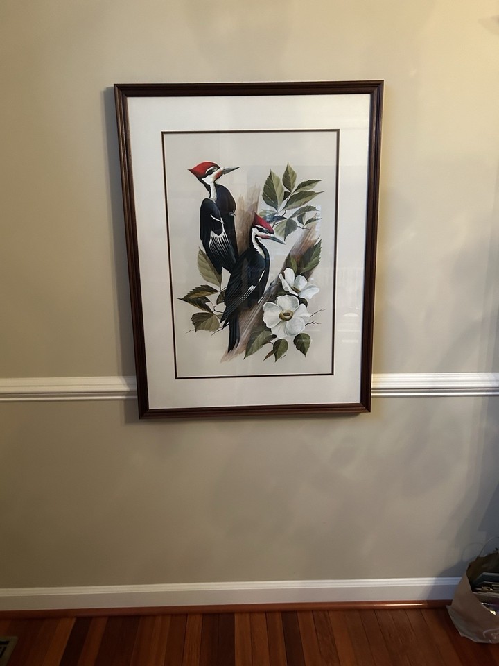 Art Lamay Original Signed Watercolor Painting of Pair of Pileated ...