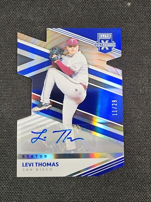 Levi Thomas 2020 Elite Extra Edition Prime Numbers Auto Autograph Blue ...