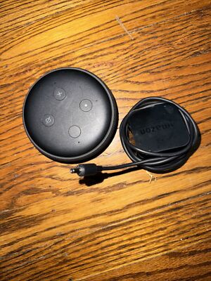 Amazon C78MP8 Black Echo Dot 3rd Gen Smart Speaker Alexa With Power ...