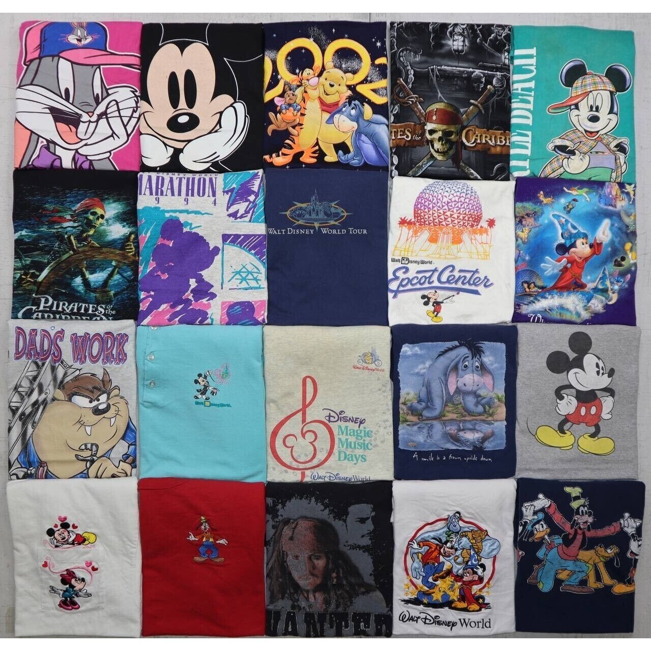 Vintage 90s Disney Looney Tunes Cartoons Shirt Lot Of… - Gem