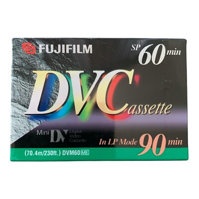 Fujifilm DVC Cassette Mini DV SP 60min LP 90min DVM60AME NEW SEALED | eBay