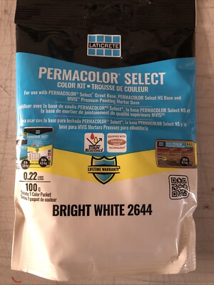 Laticrete Permacolor Select Color Kit Bright White 2644 .22lbs Pack For ...