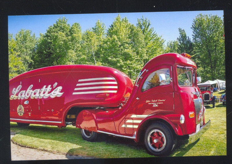 LABATT'S BEER DELIVERY TRUCK 1940's FUTURISTIC ADVERTISING POSTCARD ...