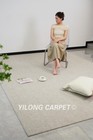 Light Gray Soft Plain Carpet Custom handtufted Minimalist Style Area ...